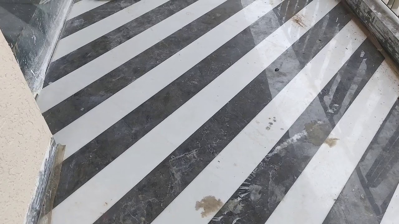 Indian Marble cross pattern flooring design with price - YouTube