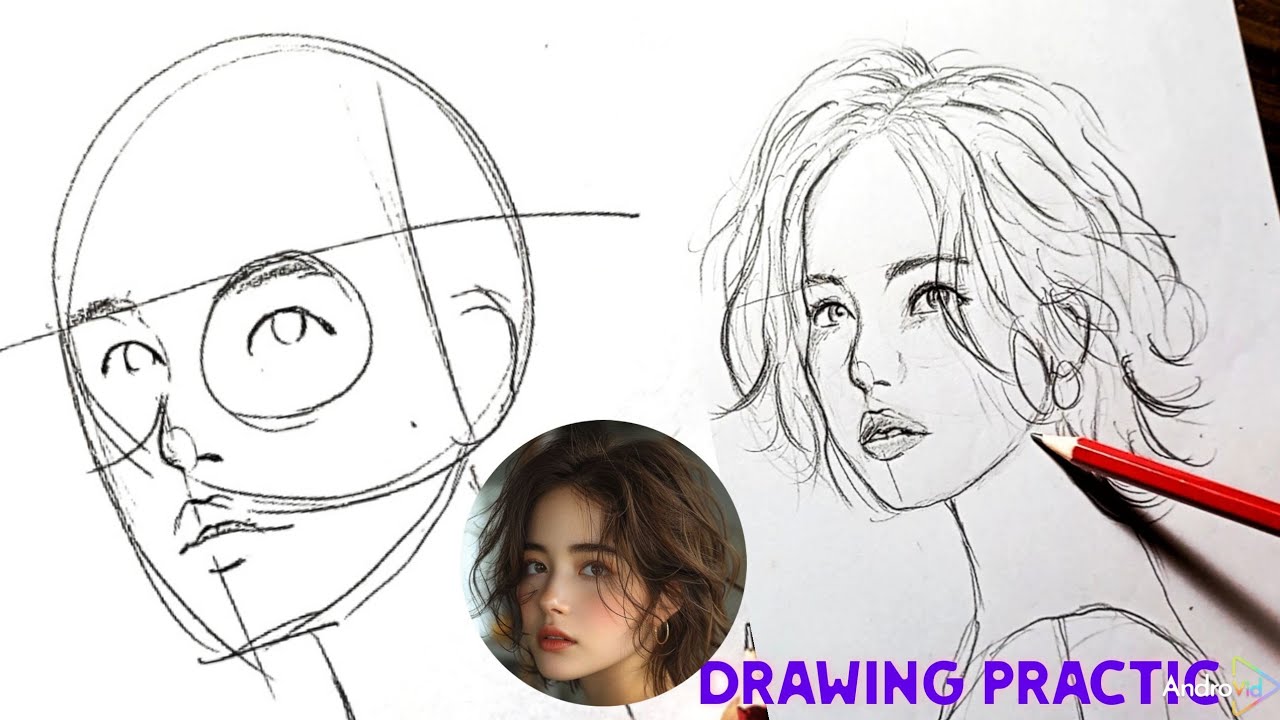 How to Draw Face For Beginners/ drawing practice with me - YouTube