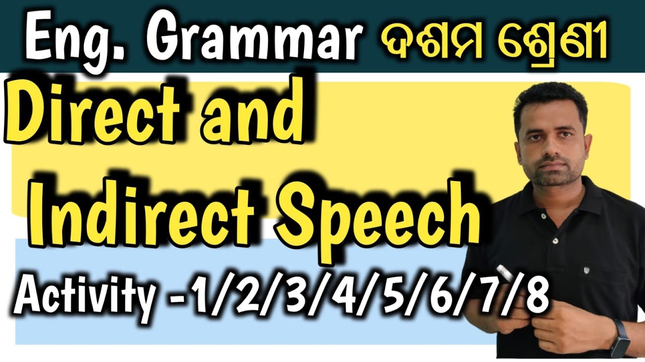 direct and indirect speech in english grammar class 10 chapter- 10 ...