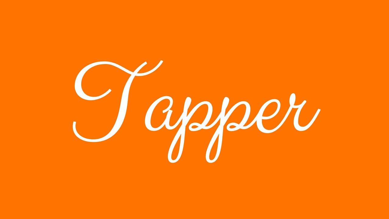 Tapper English Cursive Handwriting Tutorial - YouTube