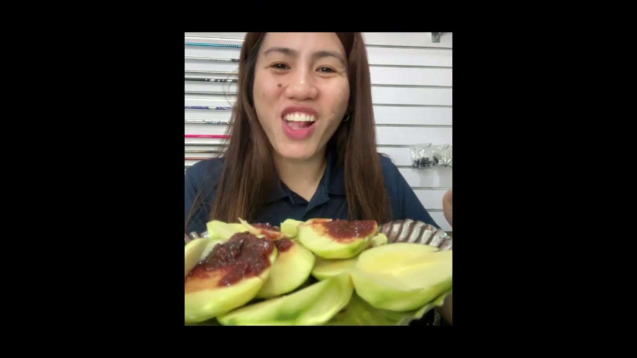 Green Mango With Bagoong Mukbang Youtube