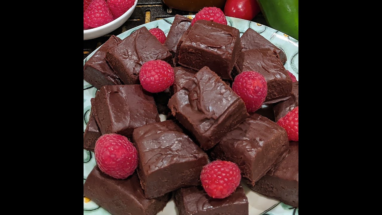 Cooking With Karen: Dark Chocolate Raspberry Fudge (Sweat Heat) - YouTube