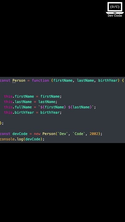 10 Basics Of Constructor Functions In Js Youtube