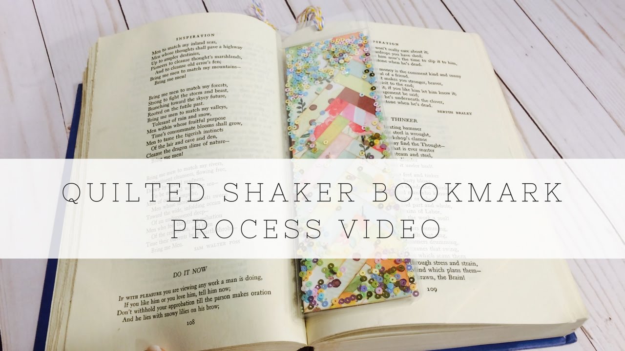 Quilt Theme Shaker Bookmark | Process / Tutorial - YouTube