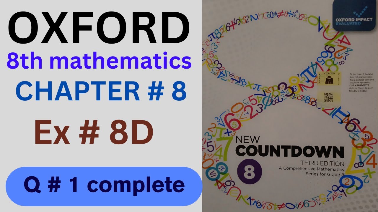 CH # 8 || EX # 8D (Q # 1 Complete) || New Countdown Third Edition Class ...