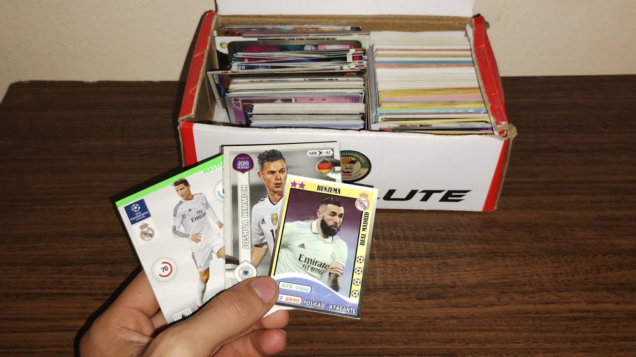 MOSTRANDO MINHA COLEÇÃO COMPLETA DOS CARDS DE FUTEBOL - YouTube