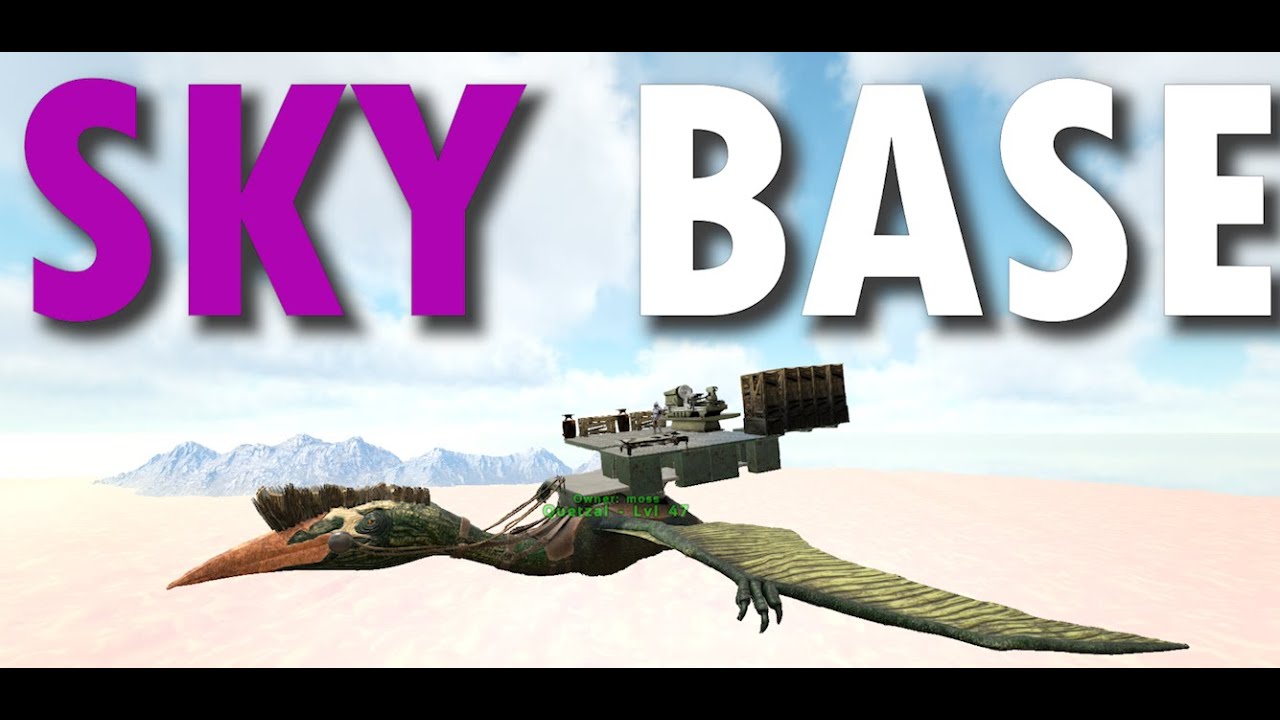 Starting Out SOLO On A Quetz Sky a Base Day 1 In ARK - YouTube