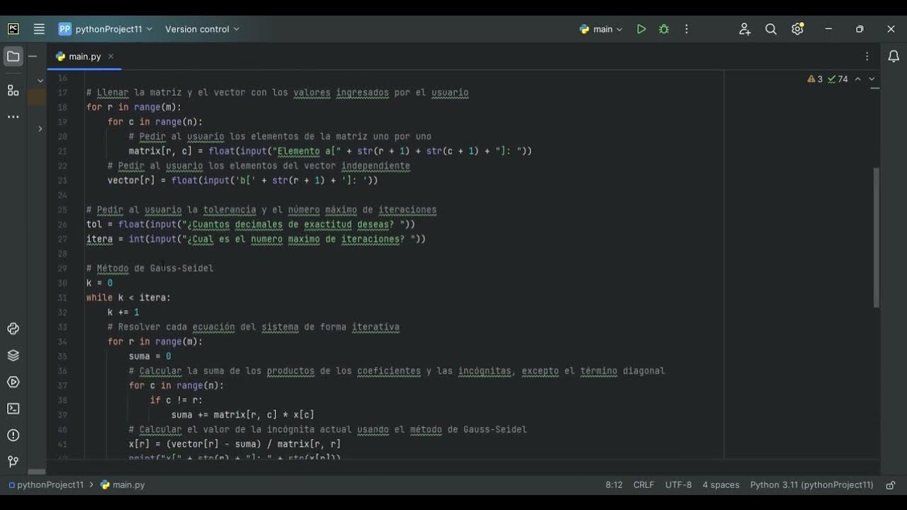 Método de Gauss-Seidel en Python - YouTube
