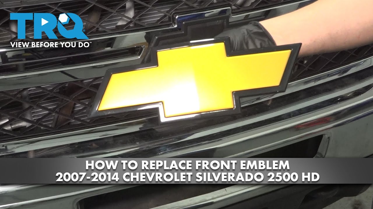 How to Replace Front Emblem 2007-2014 Chevrolet Silverado 2500 HD - YouTube