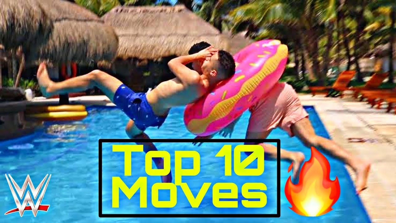🏊 | Swimming pool WWE moves | | Harron Twins | PART 1 - YouTube