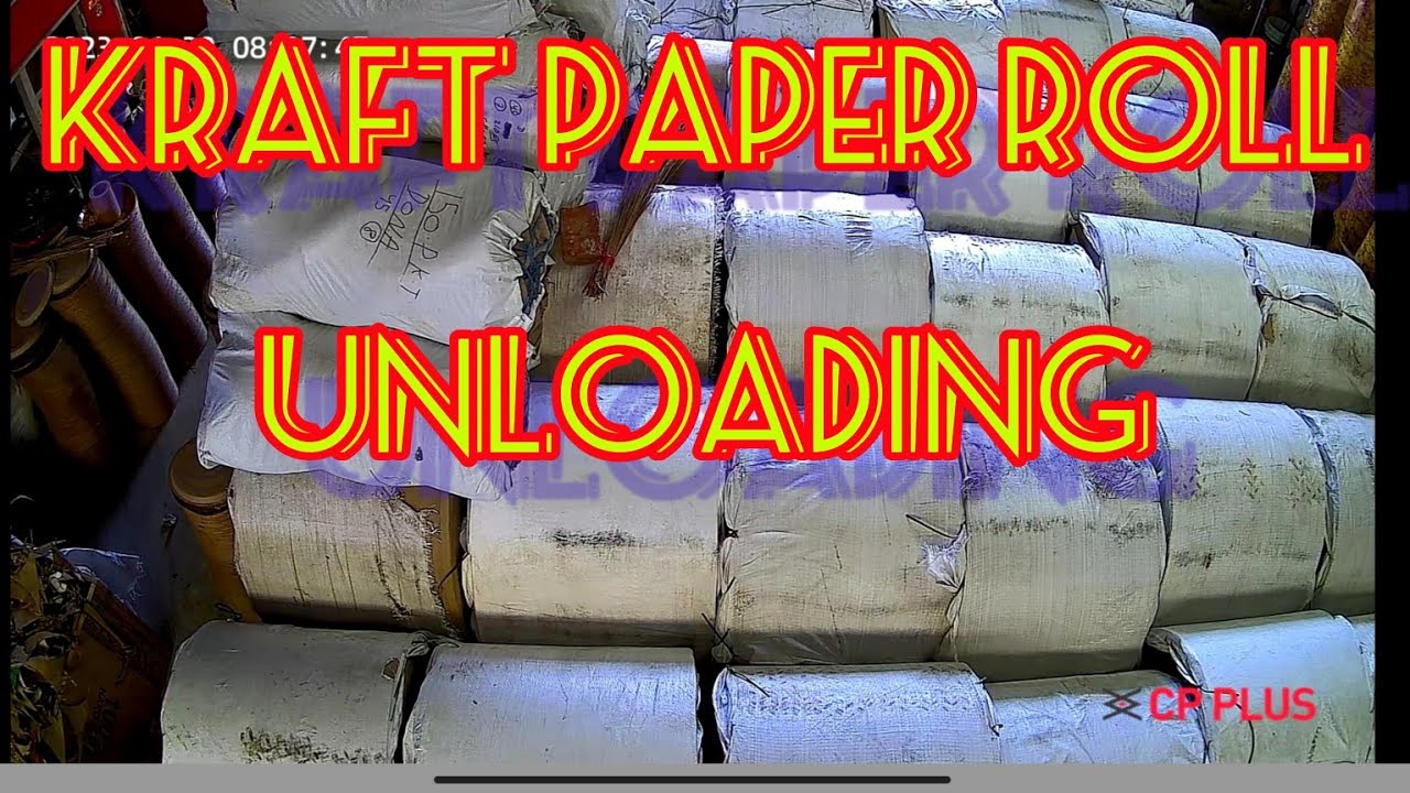 Kraft Paper Roll Unloading Full Truck !!! Unloading Process - YouTube