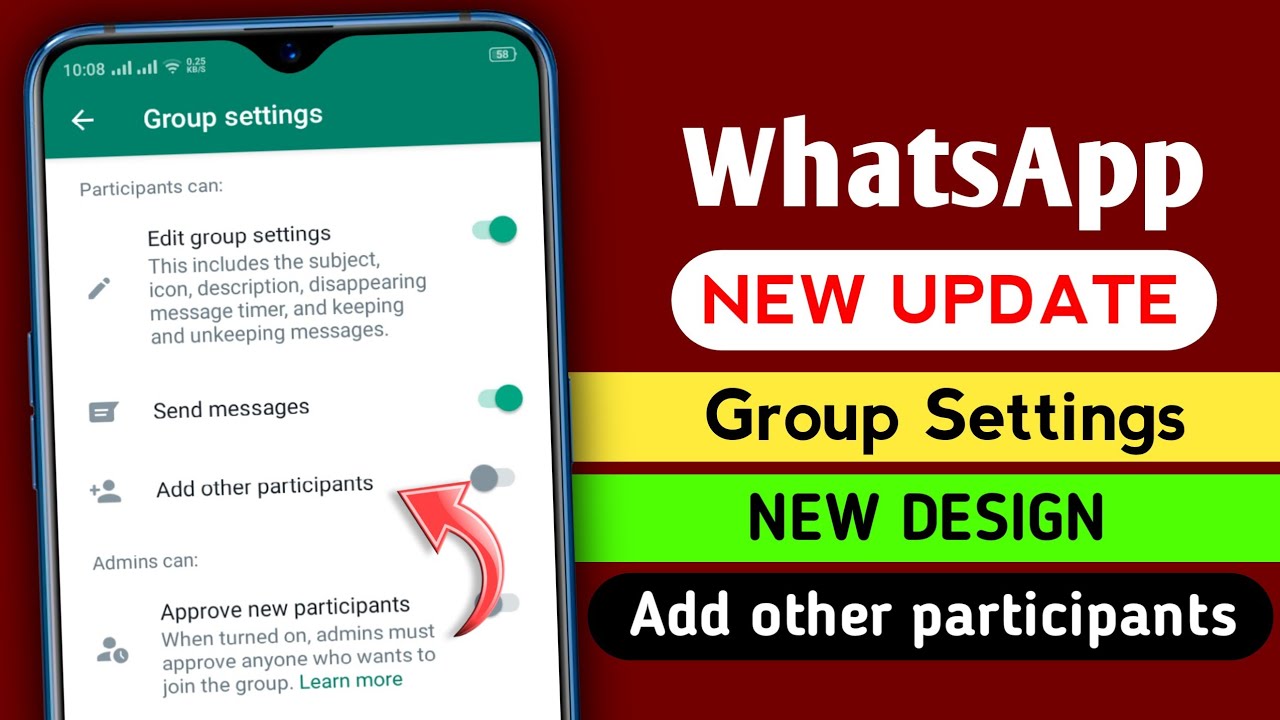 WhatsApp new update | WhatsApp Group settings new design | WhatsApp add other participants - YouTube