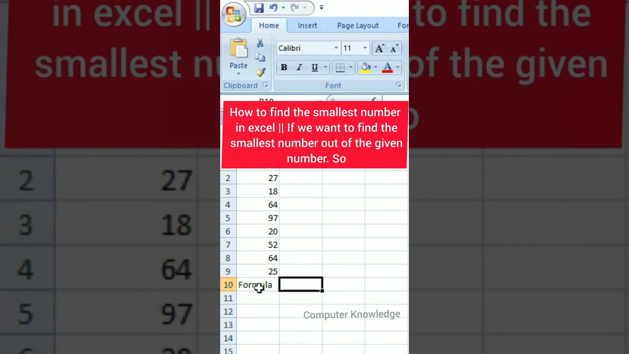 How To Find The Smallest Num In Excel If We Want To Find The Smallest Nu Out Of The Given Nu How To Find The Smallest Num In Excel If We Want To Find The Smallest Nu Out Of The Given Nu