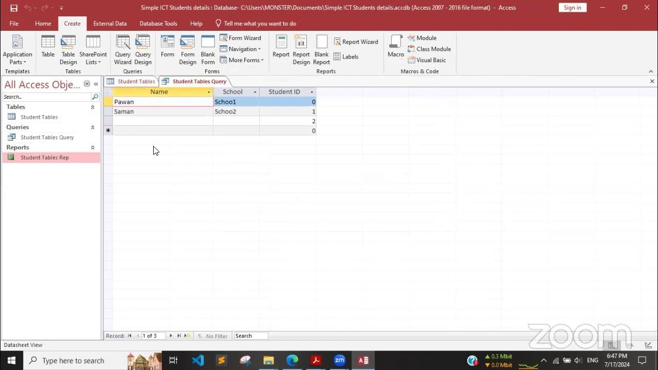 A/L GIT Lesson 4 Part 4 (DBMS | Access) - YouTube