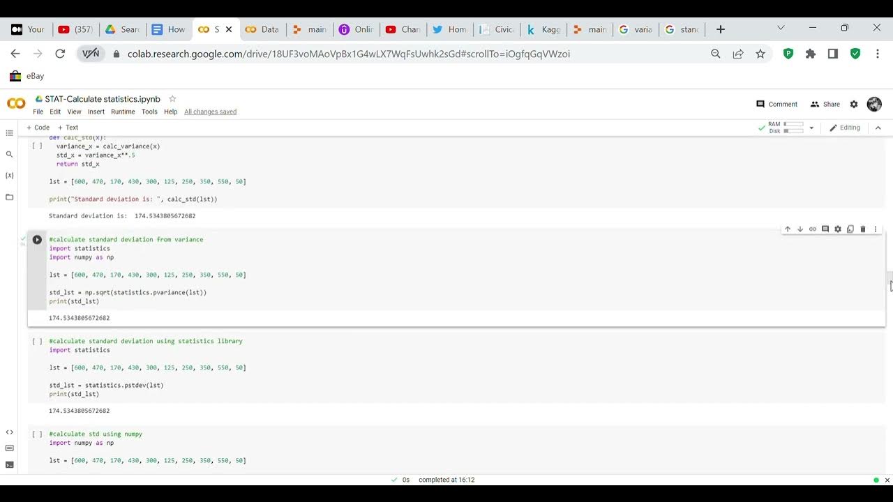 Code review: Calculate population standard deviation in Python and R - YouTube