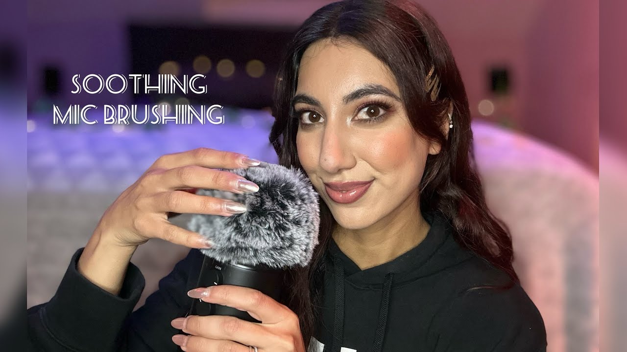 ASMR Gentle Mic Brushing/gripping Hand movements Finger flutters & Gum chewing for Deep Sleep ...