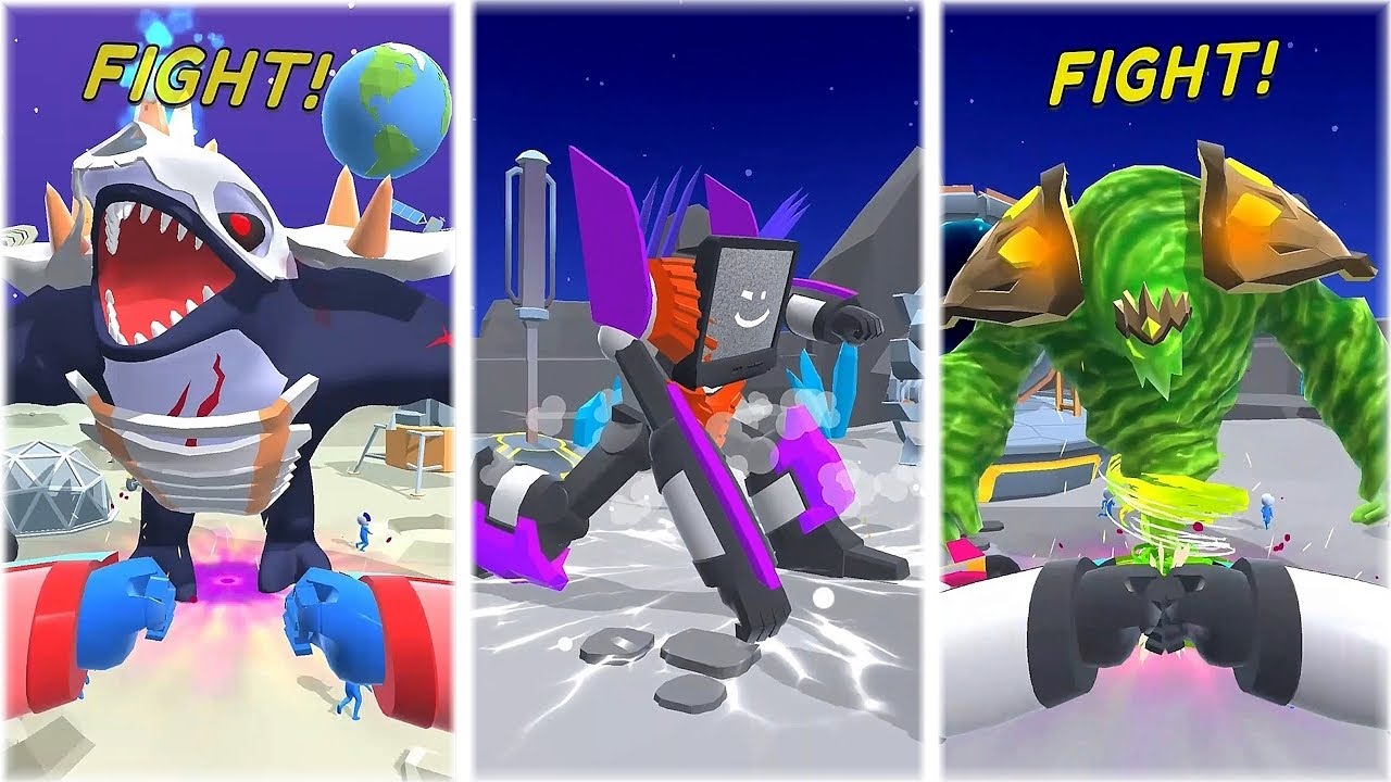 Boss Battle in Mechangelion Robot Fighting Game! - YouTube