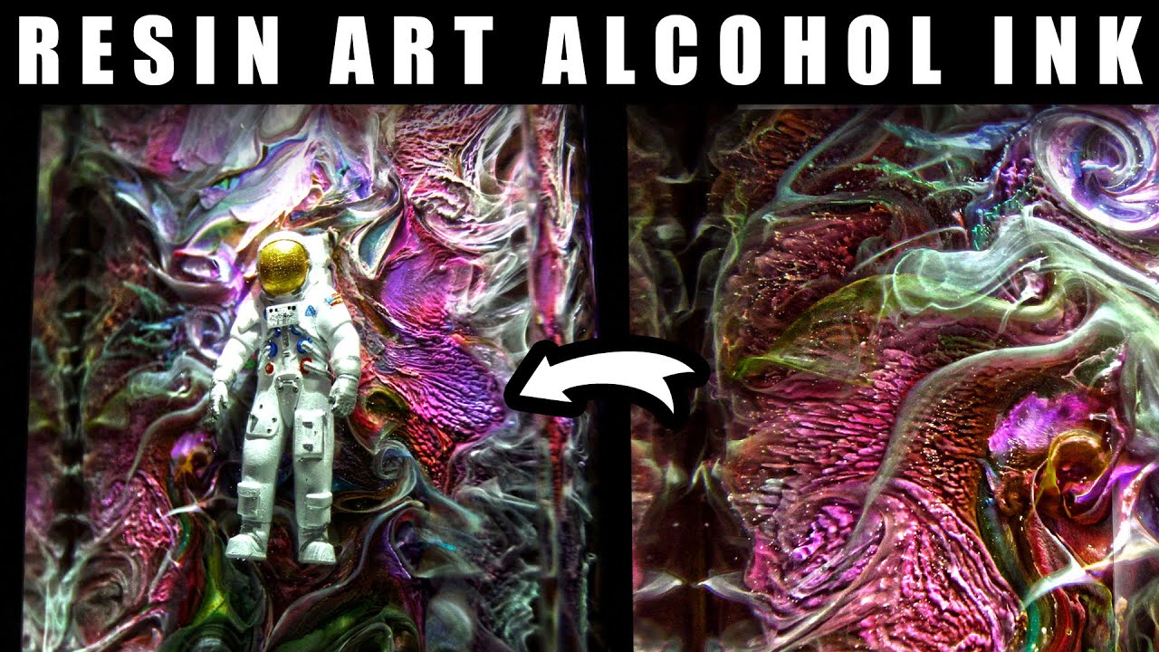 Resin Art Alcohol Ink Masterpiece - Alcohol ink tutorial / Epoxy ...