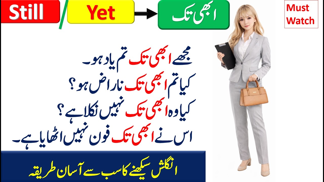 STILL vs YET | Urdu to English Grammar | Meaning, Rules, Examples ...