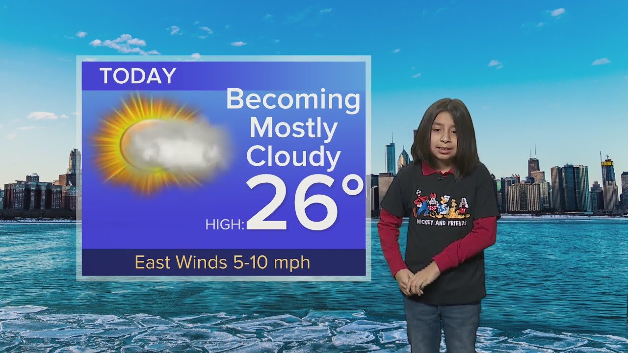 4th grader reports Friday's weather forecast - YouTube
