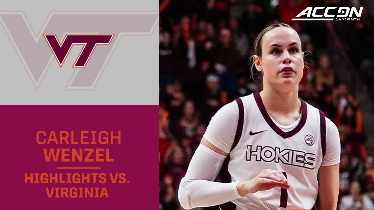Virginia Tech Guard Carleigh Wenzel Highlights vs. Virginia - YouTube