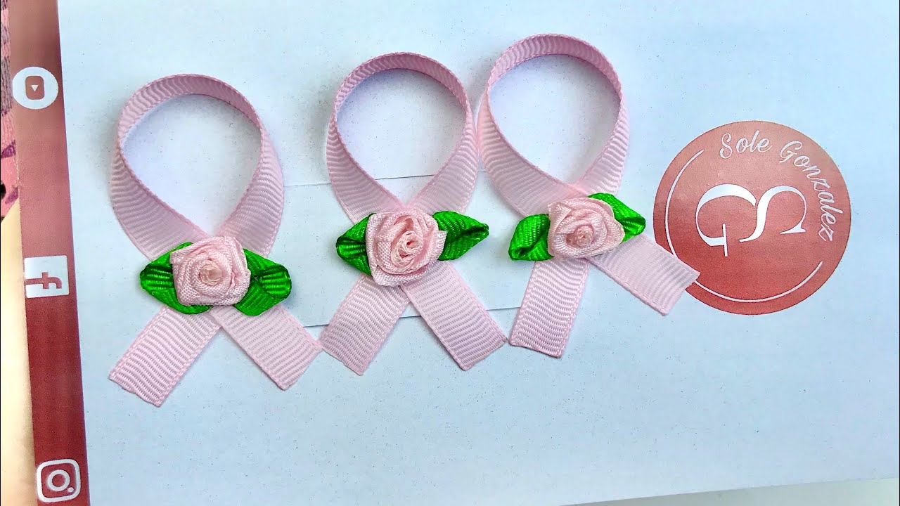 Lazo octubre rosa / Moño octubre rosa - YouTube