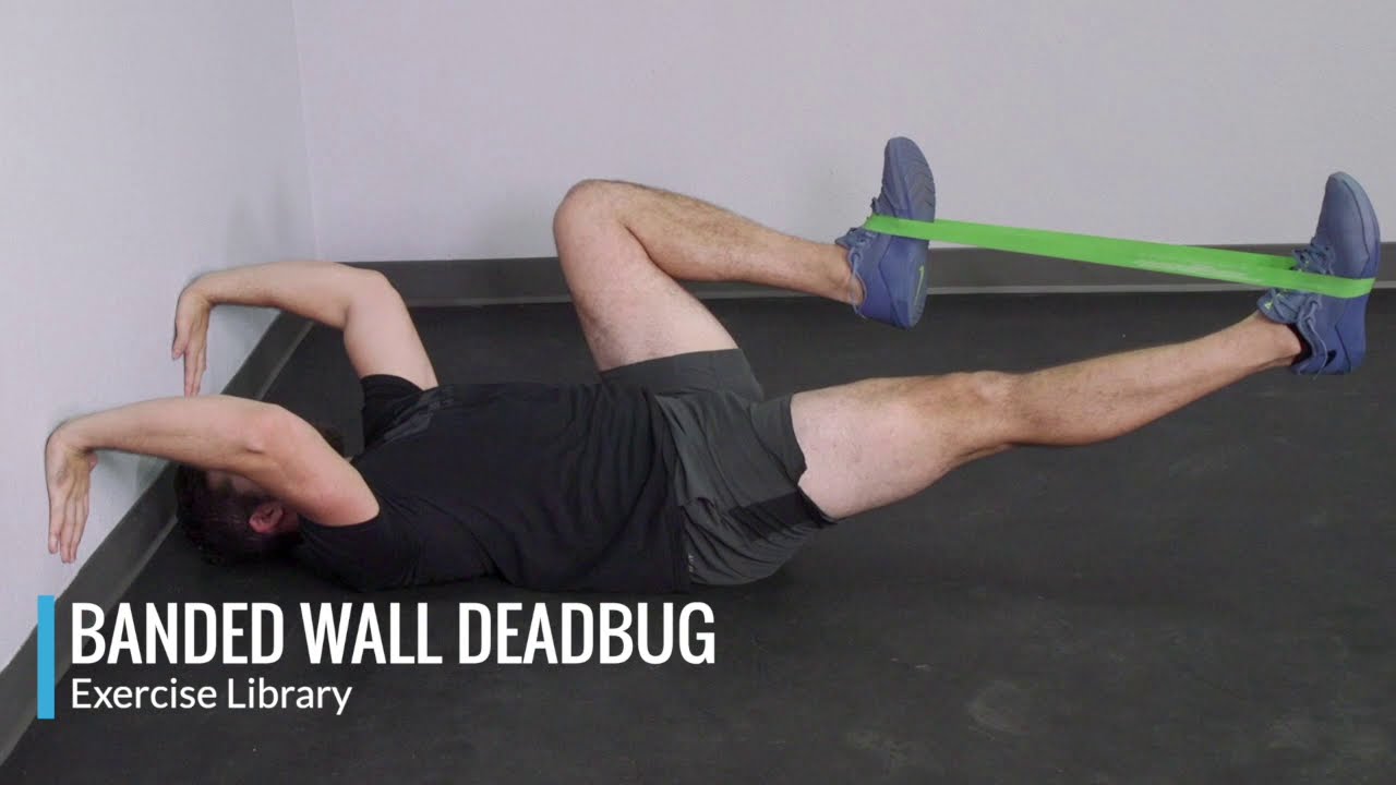 Banded Wall Deadbug - OPEX Exercise Library - YouTube