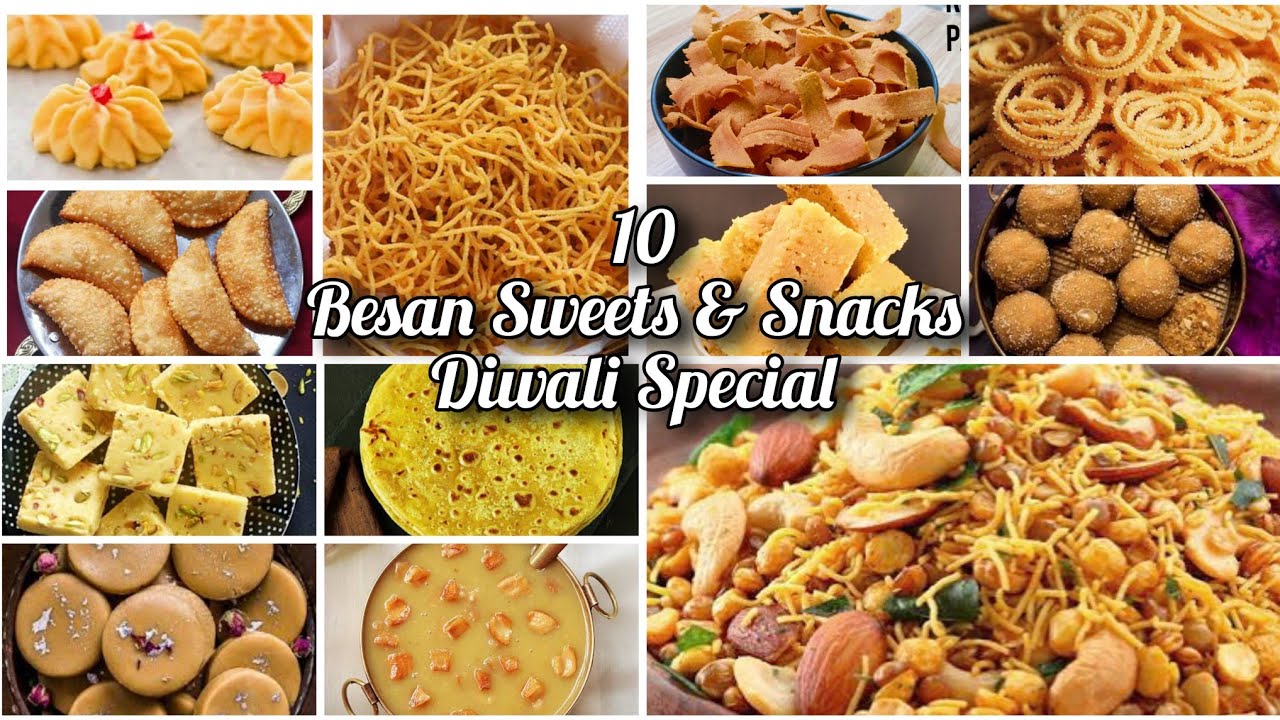 10 Traditional Besan Sweets and Snacks | Besan Recipes | Diwali Recipes ...