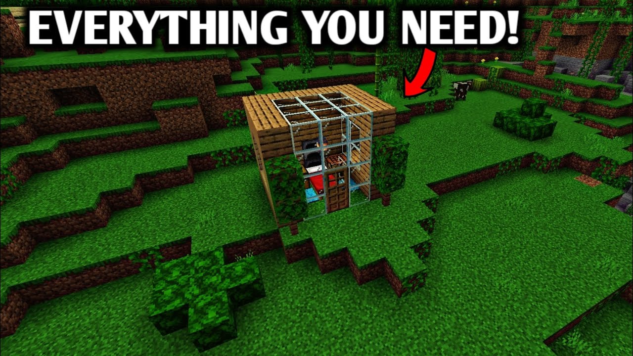 how to make minecraft easy starter house 🏠| minecraft house tutorial 🤫 ...
