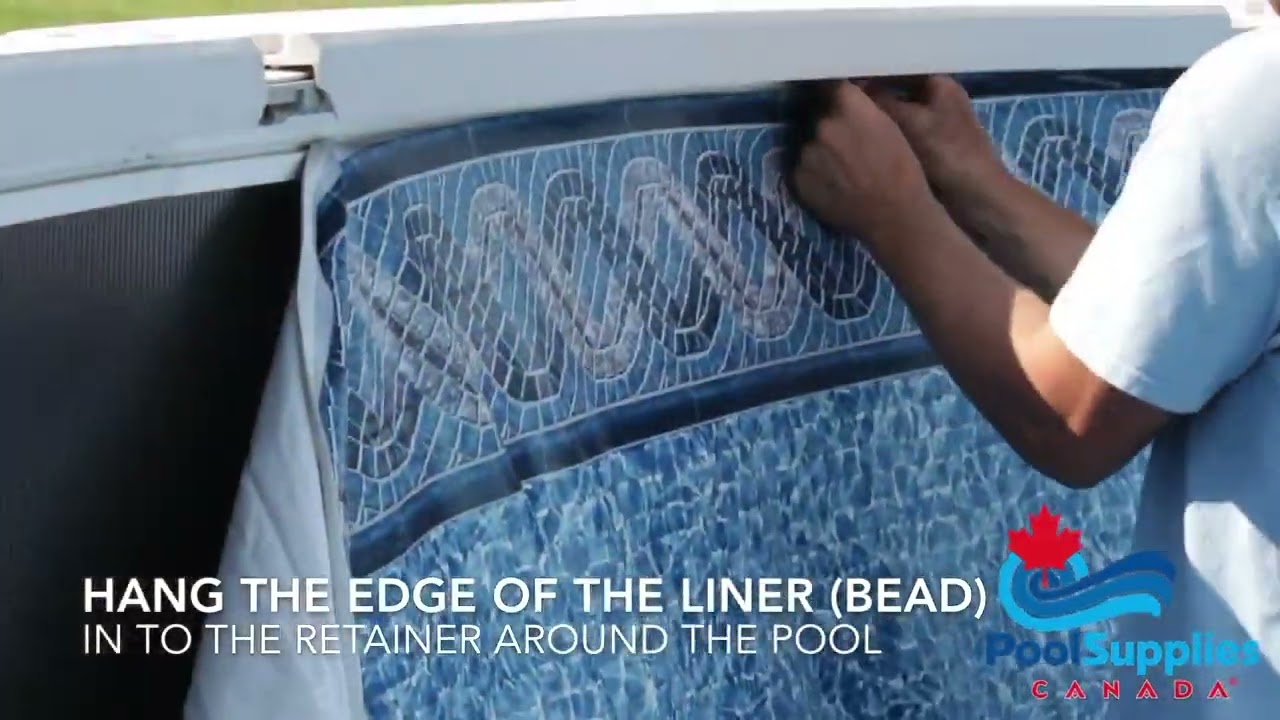 Beaded Above Ground Pool Liner Installation With Voiceover