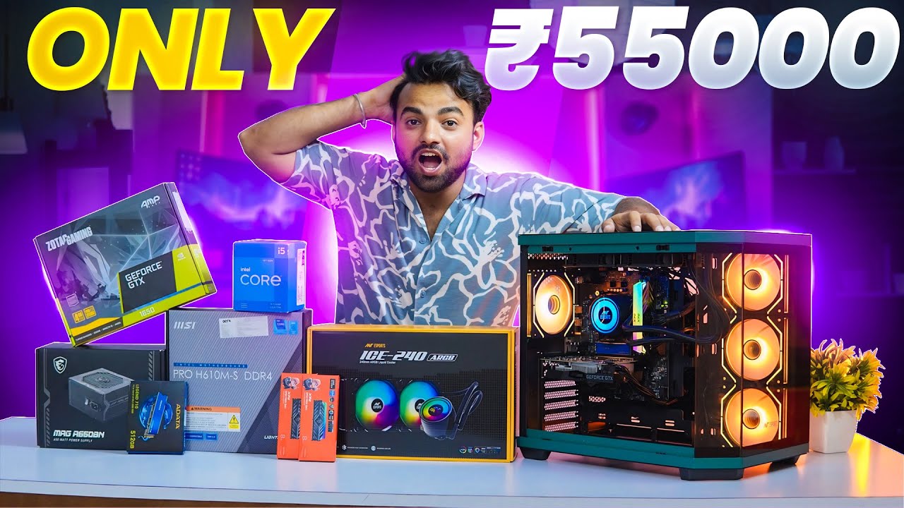55000 Best Budget Gaming Pc Build | 50k Gaming Pc 2024 - YouTube