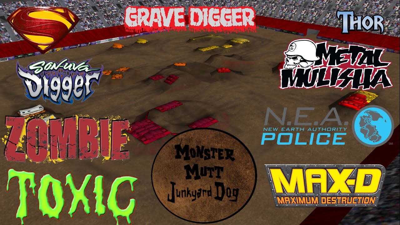 Rigs of Rods Monster Jam Monster Truck 10 Truck Competition At Fall ...