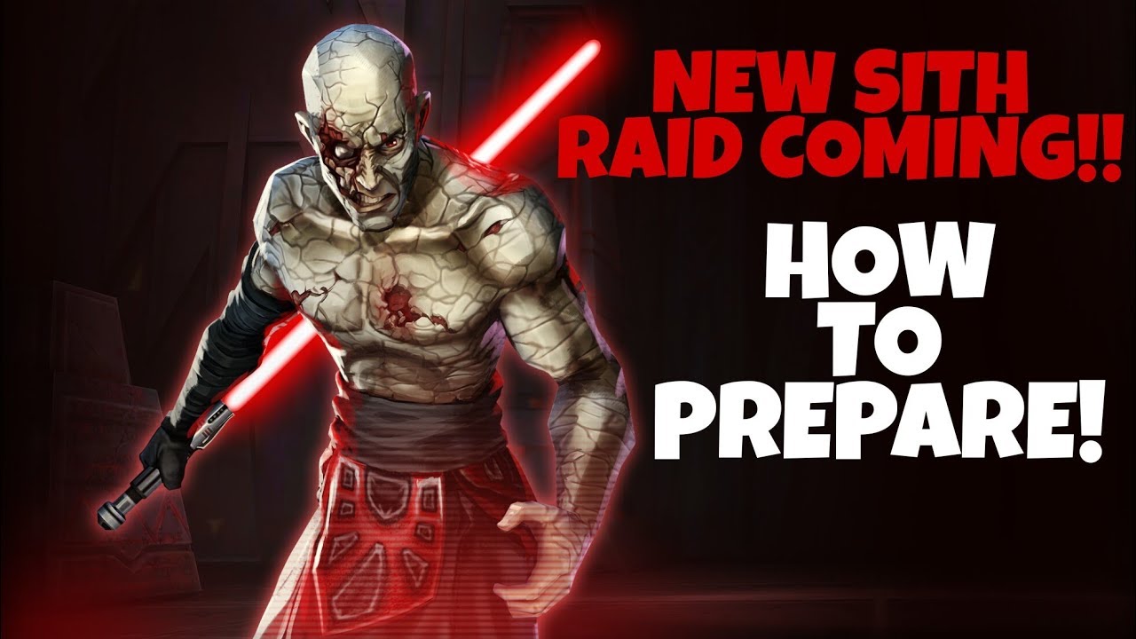SWGOH New Sith Raid Coming!! How To Prepare! - YouTube