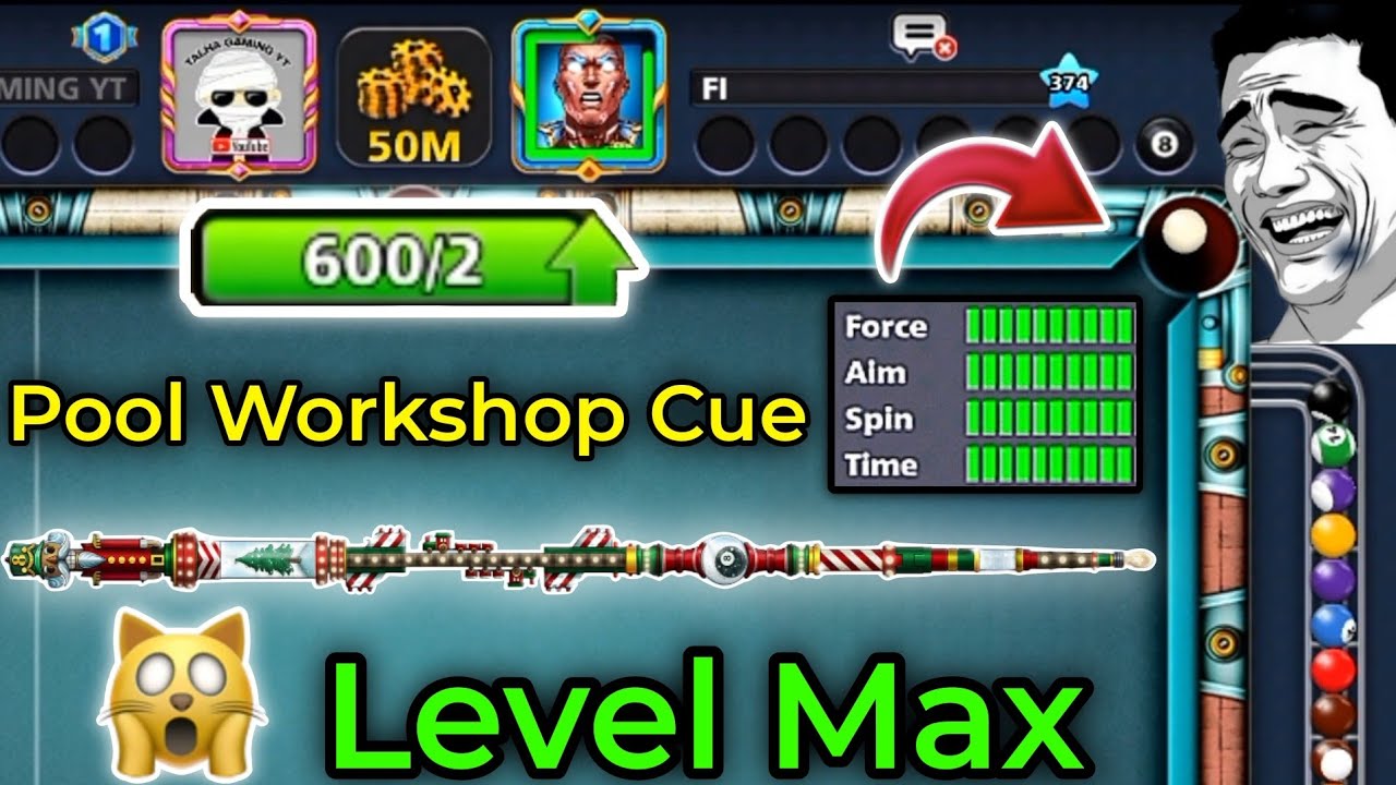 8 Ball Pool - Level 1 to Level Max Pool Workshop Cue 🔥 Berlin 50 M ...