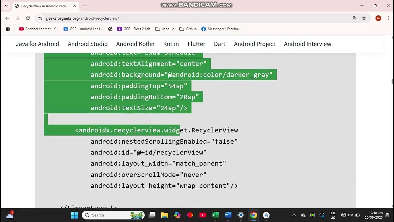 Part 1 - RecyclerView in Android - YouTube