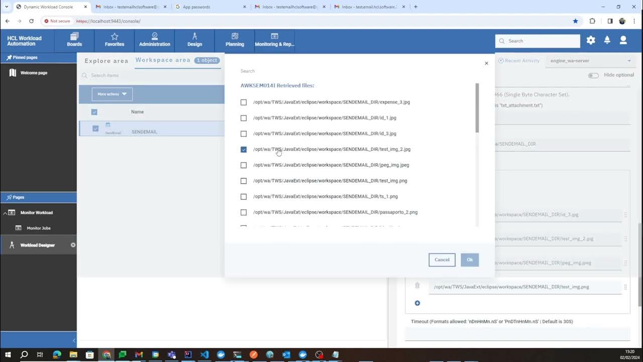 How to use sendEmail integration with Workload Automation - YouTube