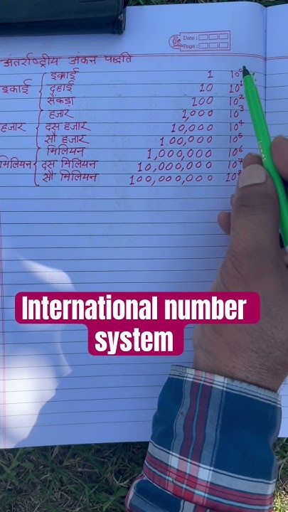 International number system || अन्तर्राष्ट्रीय अंकन प्रणाली ॥ #maths # ...
