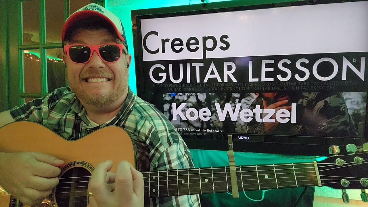 How To Play Creeps - Koe Wetzel Guitar Tutorial (Beginner Lesson ...