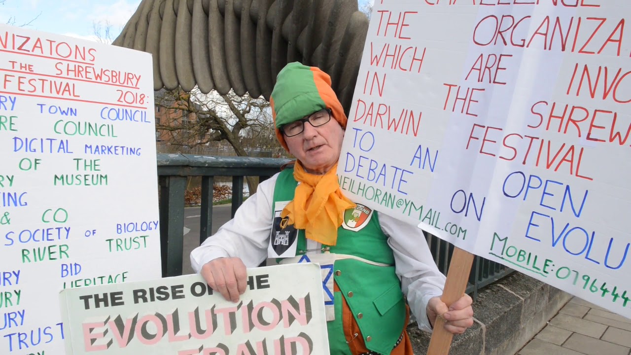 Anti-Darwin protest in Shrewsbury - YouTube