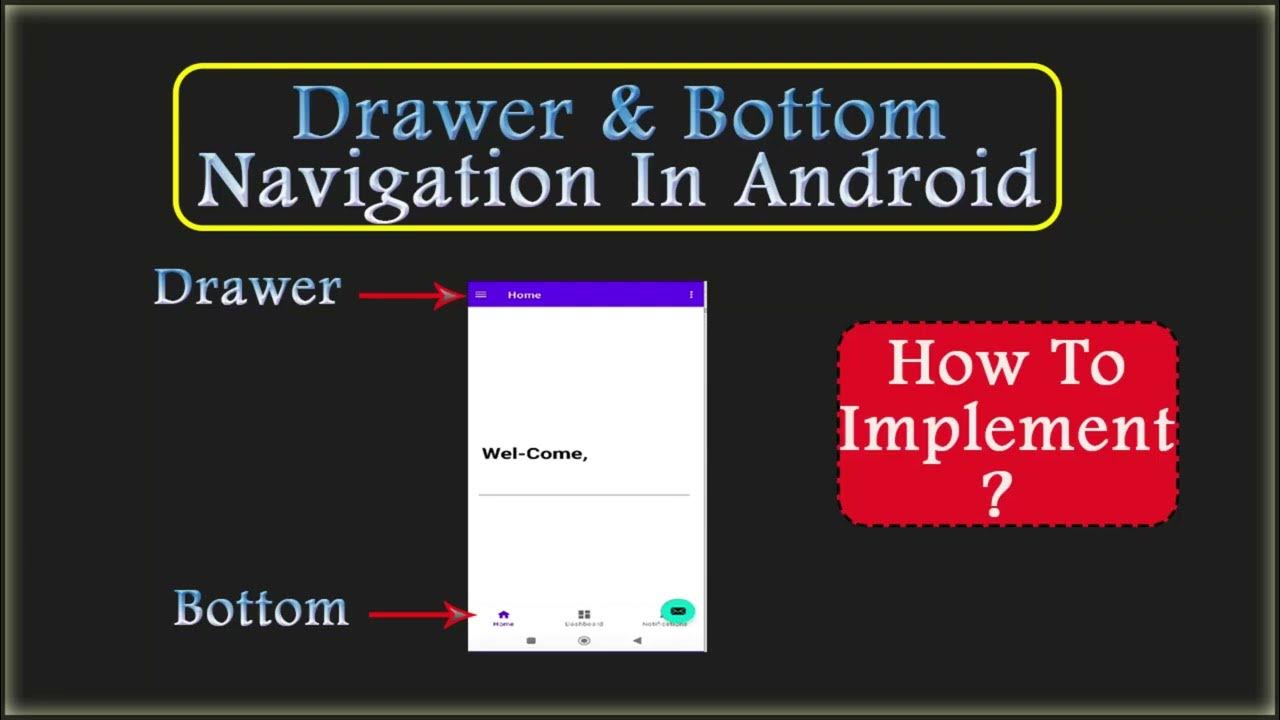 How to Create Navigation Drawer and bottom Navigation Android Studio #navigation #bottom #kotlin ...