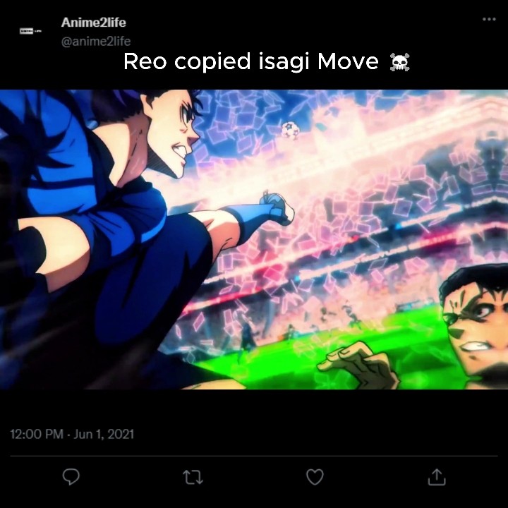 reo copied nagi's move 🥶 #edit #anime #animeedit #bluelock #isagiyoichi ...