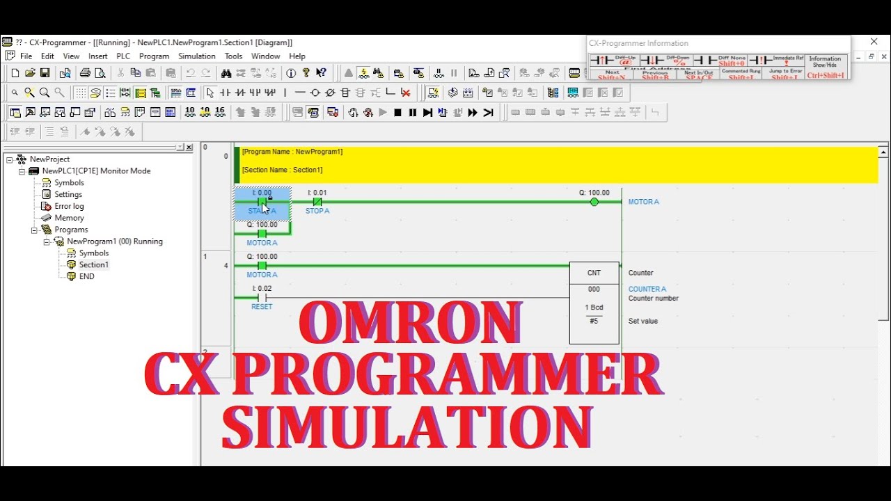 How To Online Simulate Omron Plc Software Cx Programmer On Windows 10