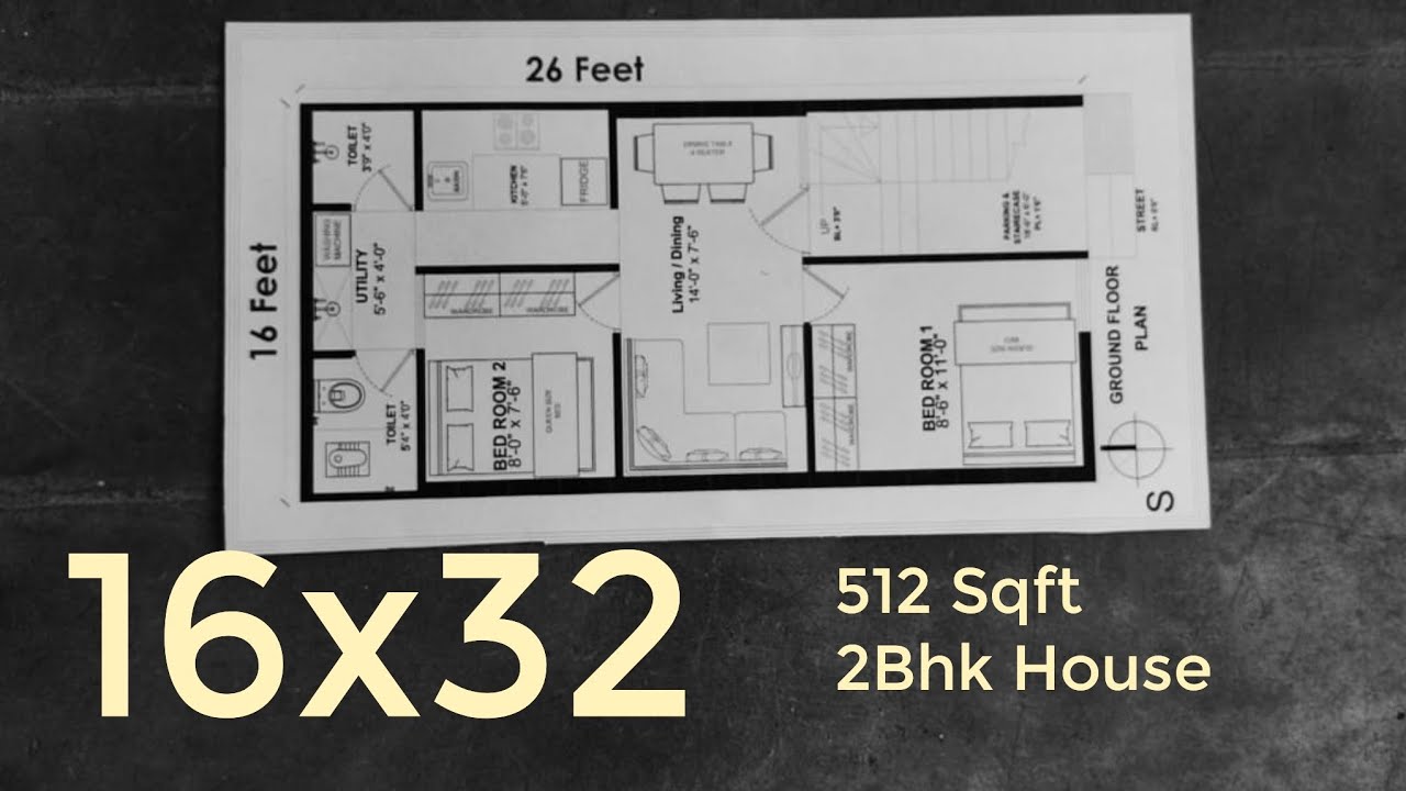 16*32 Ghar Ka Naksha | 16 x 32 House Plan | 16x32 Building Plan | Small ...