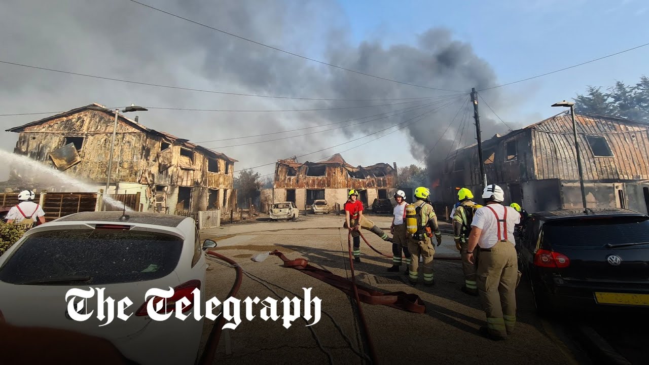 Footage reveals devastating aftermath of wildfire outbreak in Dagenham ...