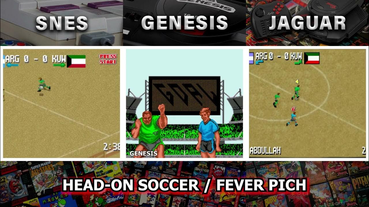 Super Nintendo vs Sega Genesis vs Atari Jaguar | Head On Soccer - YouTube