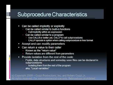 SubProc101A SubProcedures YouTube HQ - YouTube