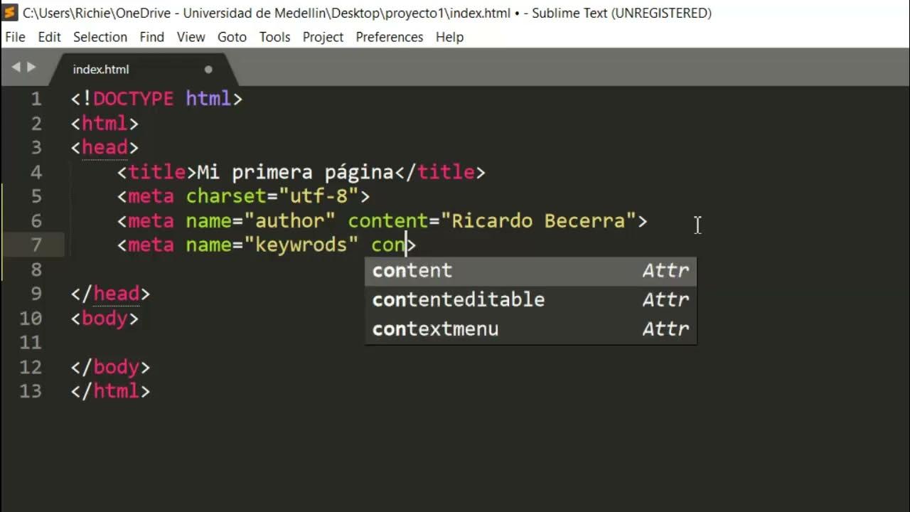 Etiqueta meta en HTML - YouTube