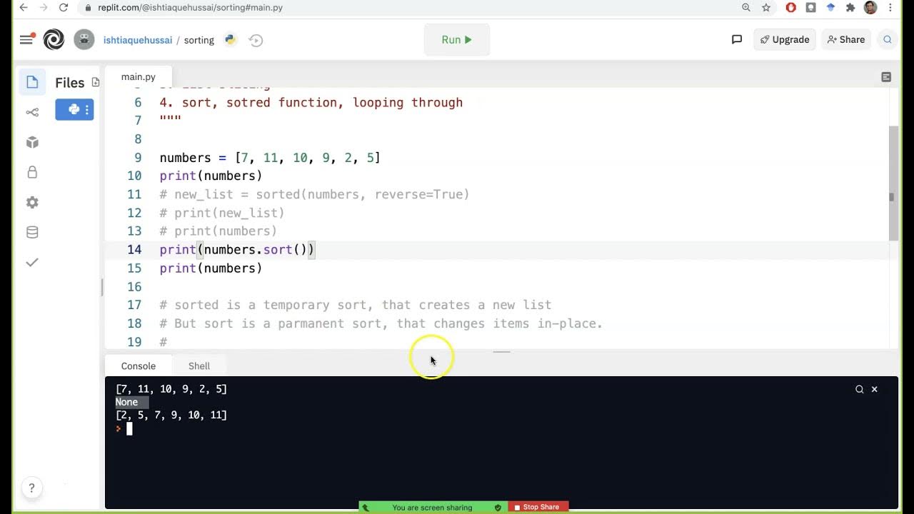 5. Python for Kids - Bangla: sorted, sort functions | How to find ...