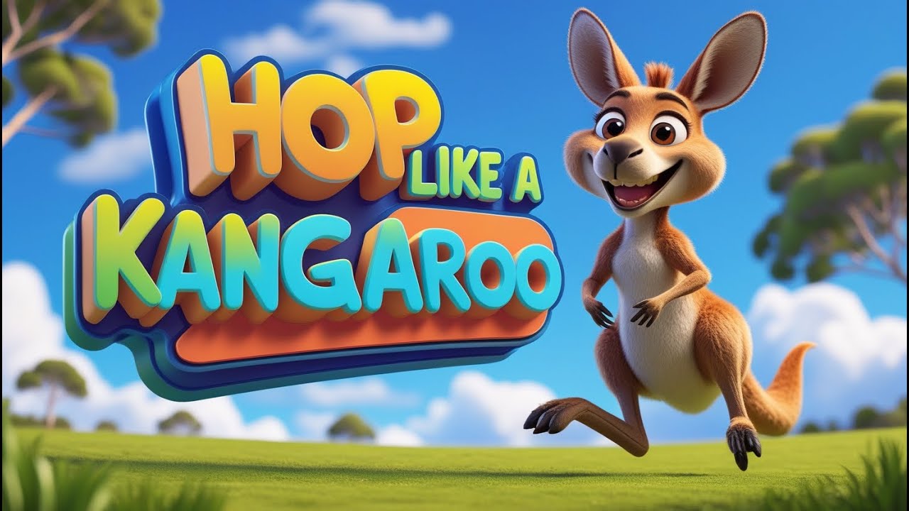 Hop Like a Kangaroo🦘🎶 | Action Song for Kids | Movement & Fun Rhyme ...