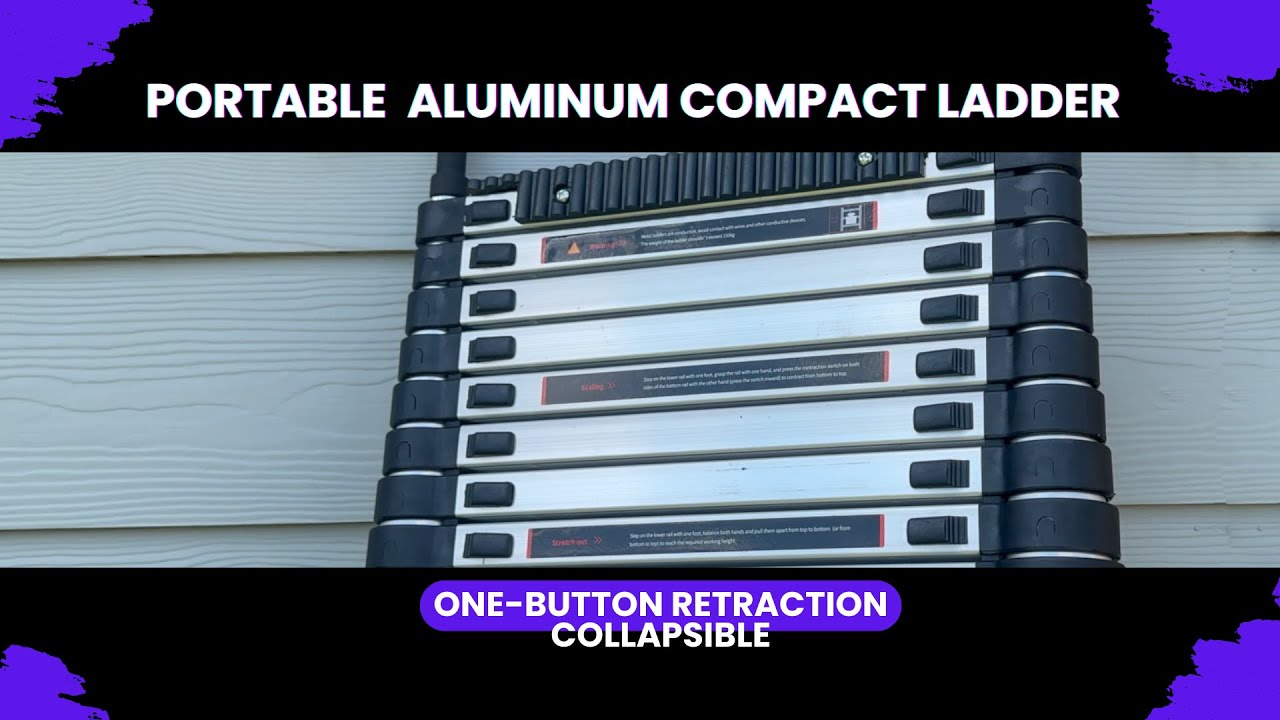 Portable Multi-Purpose Aluminum Compact Ladder setup - YouTube